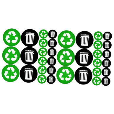 Alipis 2 Sets self Adhesive Recycling Stickers Garbage can Sticker ...