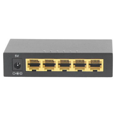 5 Port Ethernet Switch, 10 100 Mbps Office Ethernet Splitter, Plug and ...