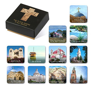11 Piece Fridge Magnets Set of Jesus Christ Holy Places In A Designed ...