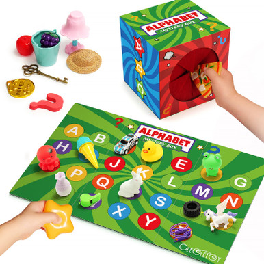 OleOletOy Alphabet Mystery Box for Kids: Montessori Letters Sorting ...