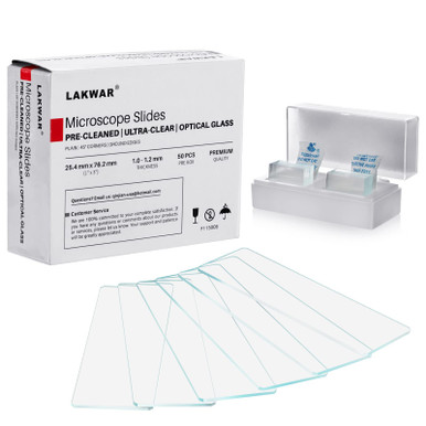 LAKWAR 100 Microscope Slides and Covers, Blank Glass Slides for ...