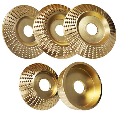 5 Types Angle Grinder Wood Carving Discs Set, 4 Inch Indestructible ...