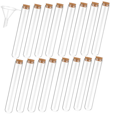 Hemoton 16 Pcs Glass Test Tube Test Tubes with Lids Glass Container ...