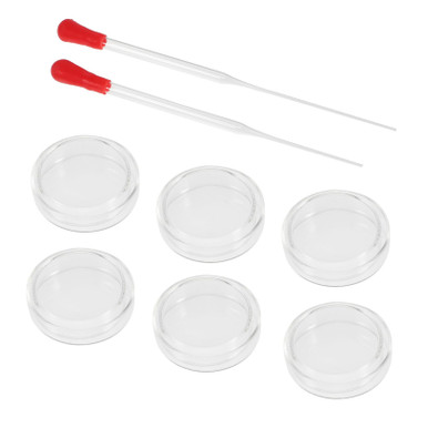 GLEAVI 6pcs Petri Dish Transfer Pipettes Glassware Glass Pipette ...