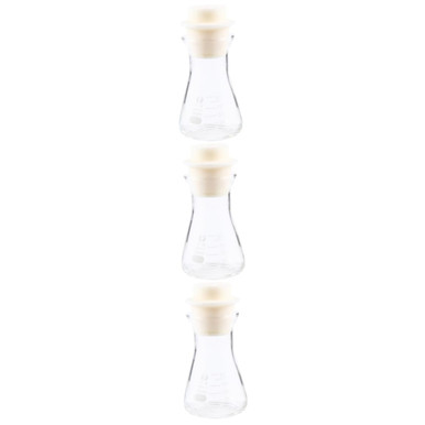 GLEAVI 3 Pcs Erlenmeyer Flask 2000ml Test Tubes with Lids Glass ...