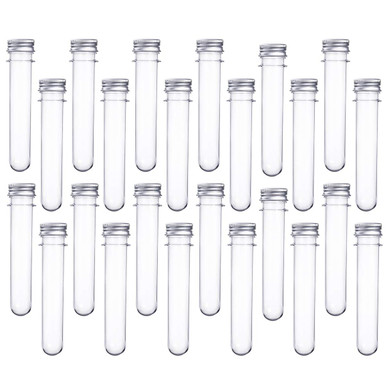 ULTECHNOVO 24pcs Test Tube Stopper Plastic containers Tube Clear Test ...