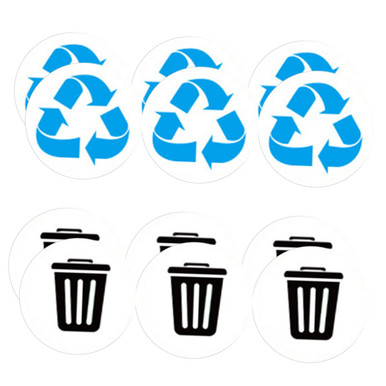 Cabilock 60 Pcs Garbage Sorting Stickers Trash bin Label Recycle Labels ...