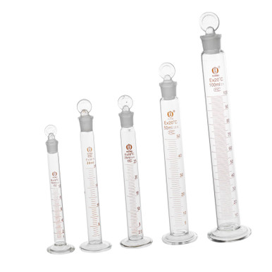 5Pcs liquid measuring cylinder graduated cylinder pipeline stoppered ...