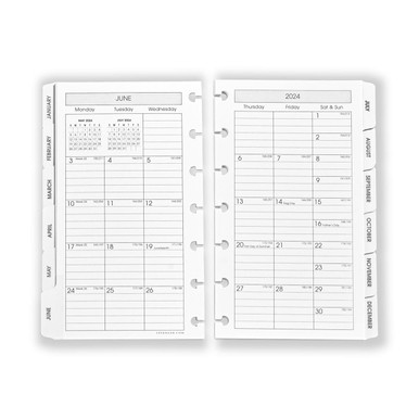 Levenger Circa Monthly Tabs & Pullout Calendar, Compact - Discbound ...
