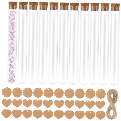 VILLFUL 30 Pcs Cork Plastic Test Tube Candy Tubes Reindeer Food Storage ...