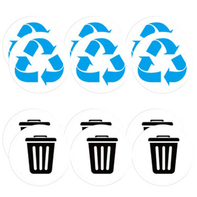 Luxshiny 48 Pcs Garbage Sorting Stickers Garbage Stickers Self-Adhesive ...