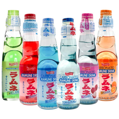 Ramune Japanese Marble Soda Variety Pack - Multiple Flavors - Original ...