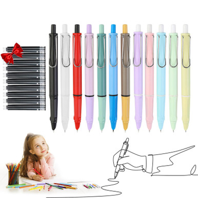 IVYDREVER 2023 New Retractable Fountain Pen, 5 Fountain Pens with Ink ...