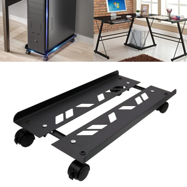 CNQLIS Computer Tower Metal Rolling Stand,Adjustable Mobile CPU Stand ...