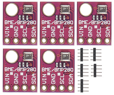 PAMEENCOS 5pcs GY-BME280-5V BME280 5V Temperature Humidity Sensor High ...