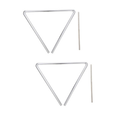Toyvian 2 Sets Triangle Musical Instrument Big Sister Hand Percussion ...
