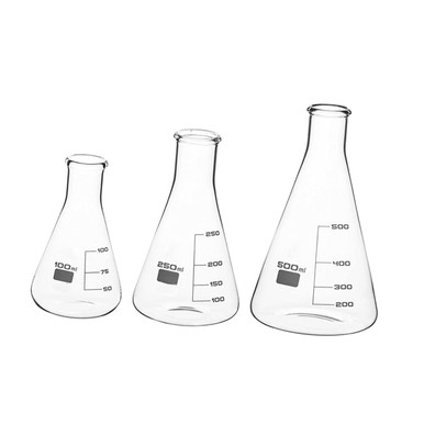 ULTECHNOVO 3pcs Erlenmeyer Flask Plastic flasks High Borosilicate Flask ...
