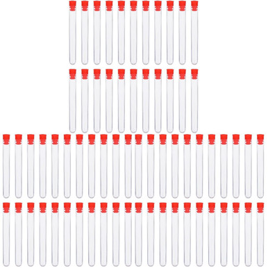 Baluue 120 Pcs Test Tube Container with Lid Science Tubes Conical ...