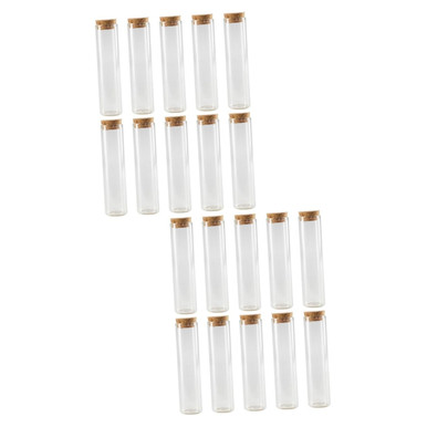 Gadpiparty 20 Pcs Candy Laboratory Test Tubes Glass Bottles with Lid ...