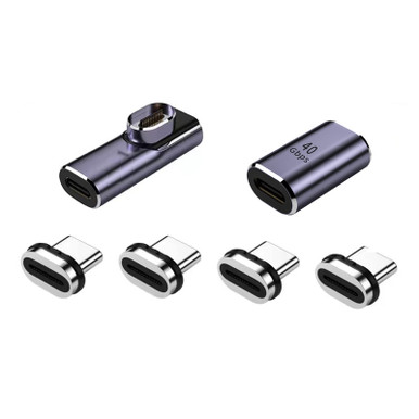 YoungSelly (Elbow and Straight Adapter+Extra 2 Plugs) USB C Magnetic ...