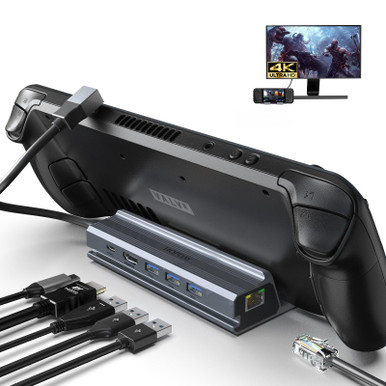 HOPDAY Steam Deck Docking Station Dual Monitor 4K@60Hz HDMI, Steam Deck ...