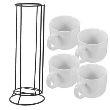 MAGICLULU 1 Set Mug Set Drinks Cup Stackable Coffee Mugs with Rack Mug ...
