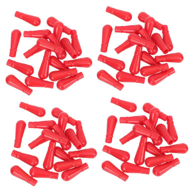 200 Pcs Dropper Silicone Cap Glass Transfer Pipette Tip Red Lightbulb ...
