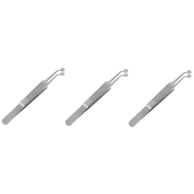 Baluue 3pcs Tweezers Round Head Eyelid Compressor Eyelid Ophthalmic ...