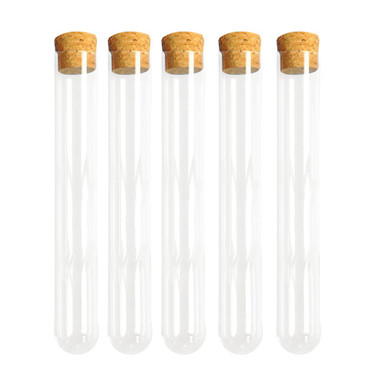 ULTECHNOVO 20 PCS Glass Sample Tubes Glass Tubes with Corks Clear vase ...