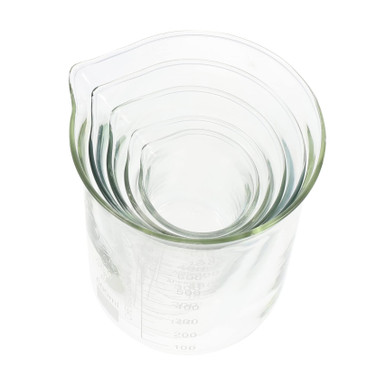 ULTECHNOVO 5pcs Beaker Glass Lab Measuring Cup Clear Measuring Cups ...