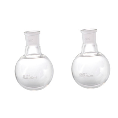 Healvian 2 Pcs Glass Lab Flask 250ml Boiling Flask Chemistry Equipment ...