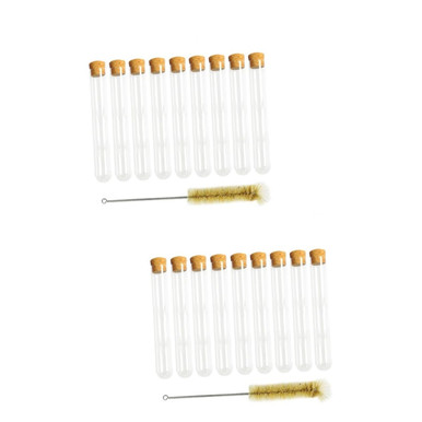 SOLUSTRE 20 Pcs Glass Vials Round Bottom Test Tube Vials with Caps Test ...