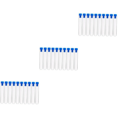 SOLUSTRE 150 pcs Test Tube Plastic Sample Science Tube Glass containers ...