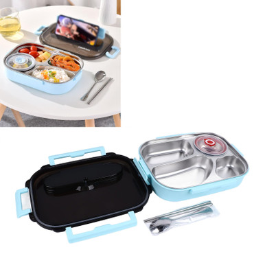 Bento Lunch Box, 2L Divided Lunch Box 4 Compartments Lunch Container ...