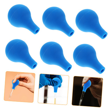 NOLITOY 30 Pcs Pipettes Glass Eye Dropper Blue Rubber Cap for Pipette ...