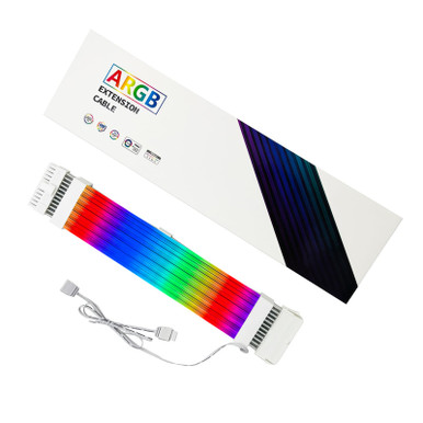 Pxyz PC argb Extension Cable,RGB PSU Sleeved Cable Extension 30cm ...