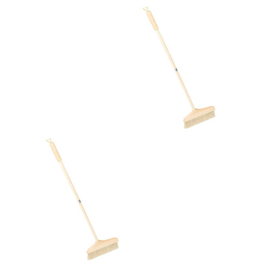 GLEAVI 2pcs Wooden Long Handle Broom Soft Bristle Broom House Cleaning ...