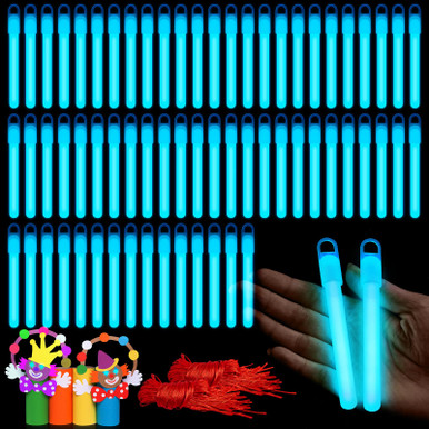 Lewtemi 100 Pack 4'' Glow Sticks Bulk Light Sticks Chem Lights with ...