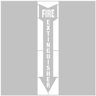 Stencil - Fire Extinguisher Vertical Arrow Sign Best Vinyl Large ...