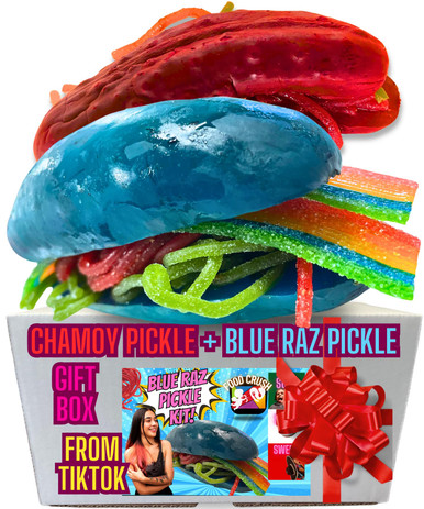 Chamoy Pickle Kit With Blue Takis + Blue Raspberry Pickle Kit Gift Box ...