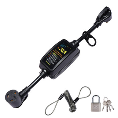 M1A2 RV Surge Protector 30 Amp Anti-Theft with Ergonomics Handles ...