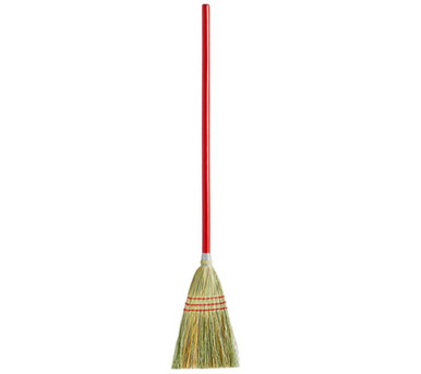 Soro Essentials 24" Blend Lobby Toy Corn Broom with Wooden Red Color ...