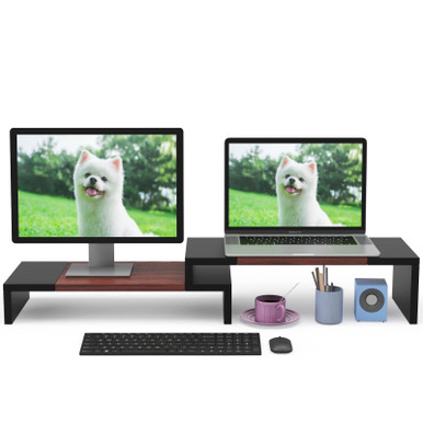 WESTREE Dual Monitor Stand Riser - 2 Shelf Computer Stand with ...
