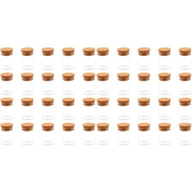 Baluue 40 Pcs Cork Test Tube Reagent Bottle Test Tube Test Tube with ...