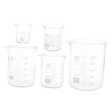 ULTECHNOVO 5pcs Beaker Clear Measuring Cups with Scale Measuring Tools ...
