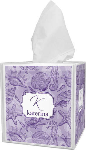 Personalized Sea Shells Tissue Box Cover - Warehousesoverstock