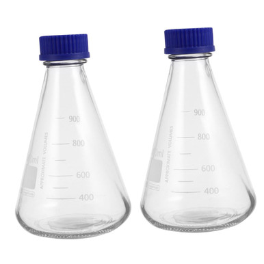 SOLUSTRE 2pcs Triangular Flask Scientific Erlenmeyer Flask Narrow Mouth ...