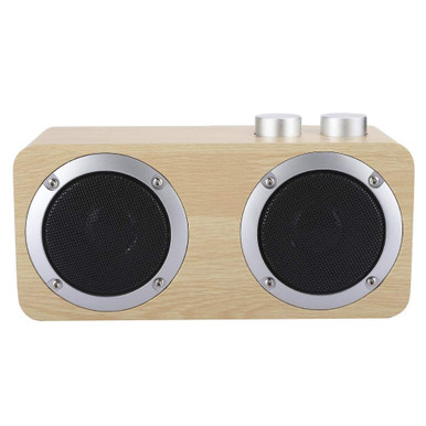 Hilitand Mini Subwoofer Box, Walnut Wood Vintage Small Bluetooth Radio ...