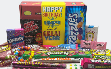 RETRO CANDY YUM ~ 1984 40th Birthday Nostalgic Candy Gift Basket Box ...