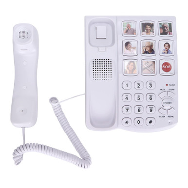 Big Button Phone for Desk, Line Corded Desk Telephone with Speaker ...